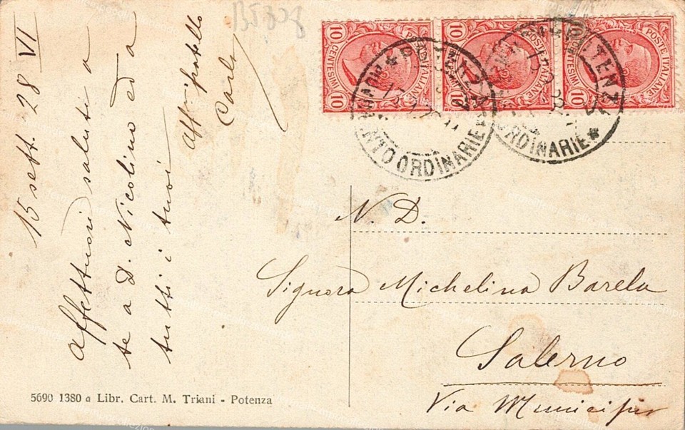 bt808 cartolina potenza citta' via meridionale e del popolo | eBay