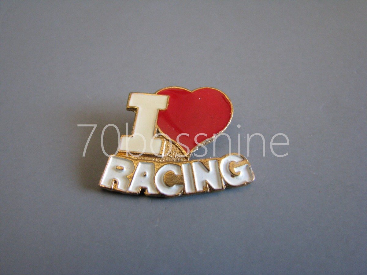 Racing Heart Logo I HEART LOVE RACING LOGO 7/8"x3/4" NASCAR RACING HAT