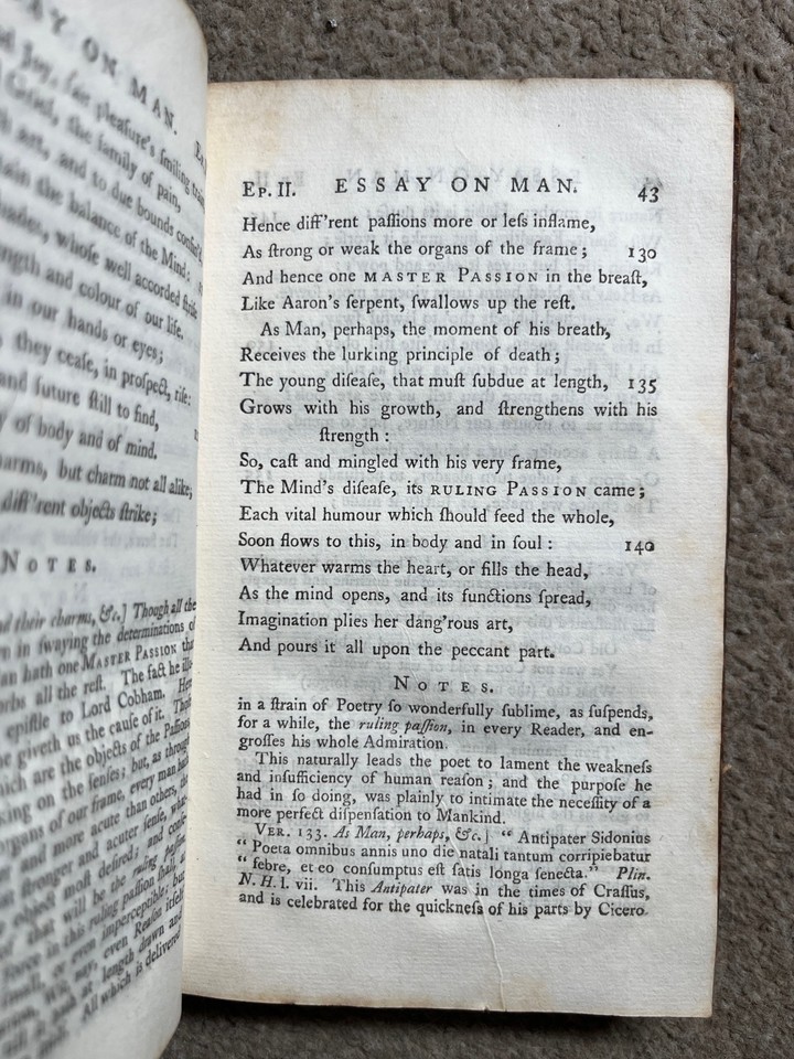 ANTIQUE BOOK An Essay on Man Alexander Pope 1760 LEATHER Tonson & Millar FAB | eBay UK