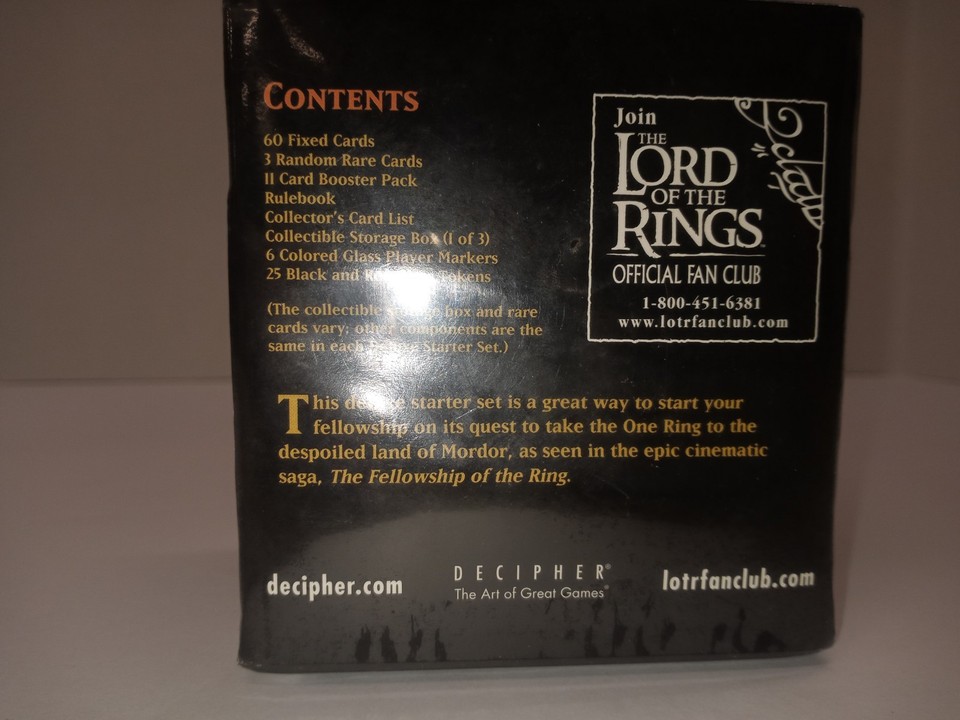 LOTR Decipher Deluxe Starter Deck Gandalf Gold Factoty Sealed | eBay