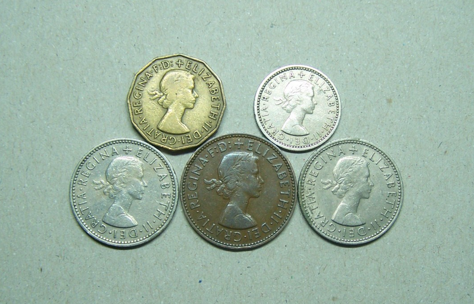 Set of 5 Coins from 1956 Elizabeth II (70 years old !) | eBay UK