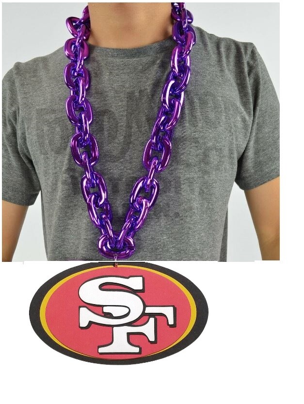 New NFL SAN FRANCISCO 49ERS Fan Chain Necklace Foam - PICK YOUR CHAIN ...