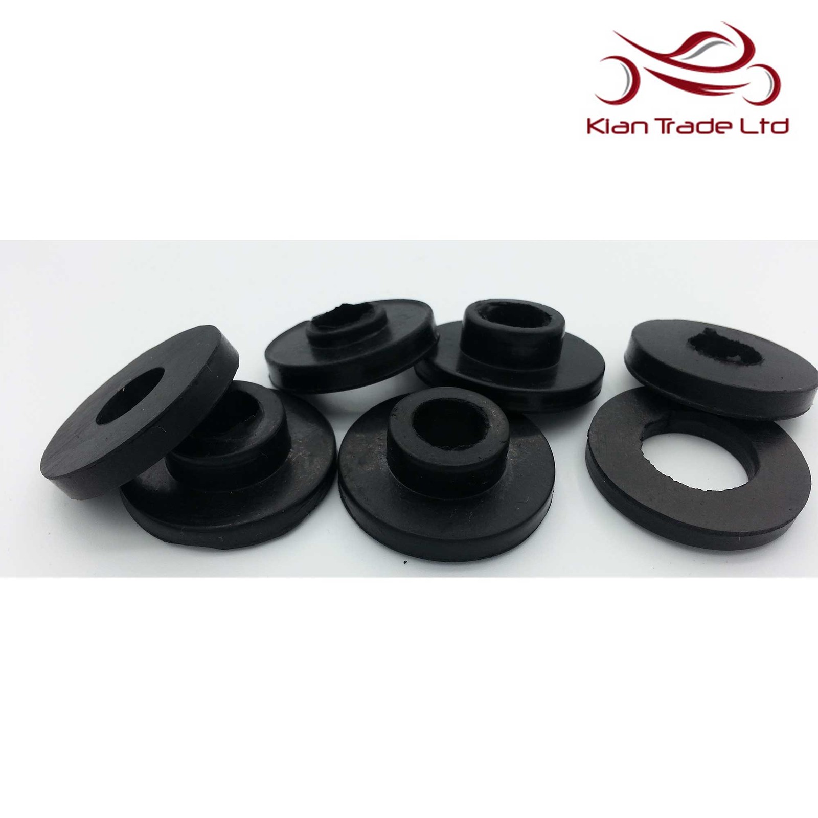 Motorbike Bar End Rubber Distance Spacer Handlebar Washer Absorb Kart ...