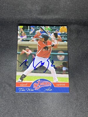 Tzu-Wei Lin 2013 Grandstand Lowell Spinners Auto Autographed Signed ...