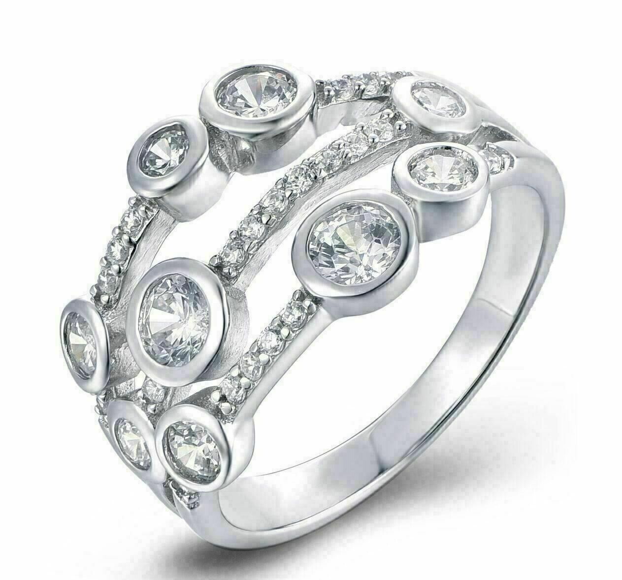Engagement Spectacular Ring Set 1 Ct Round Cut Simulated 14K White Gold ...
