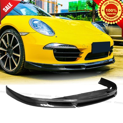 For Porsche 911 991 991.1 2012-2015 Carbon Fiber Front Bumper Lip Chin ...
