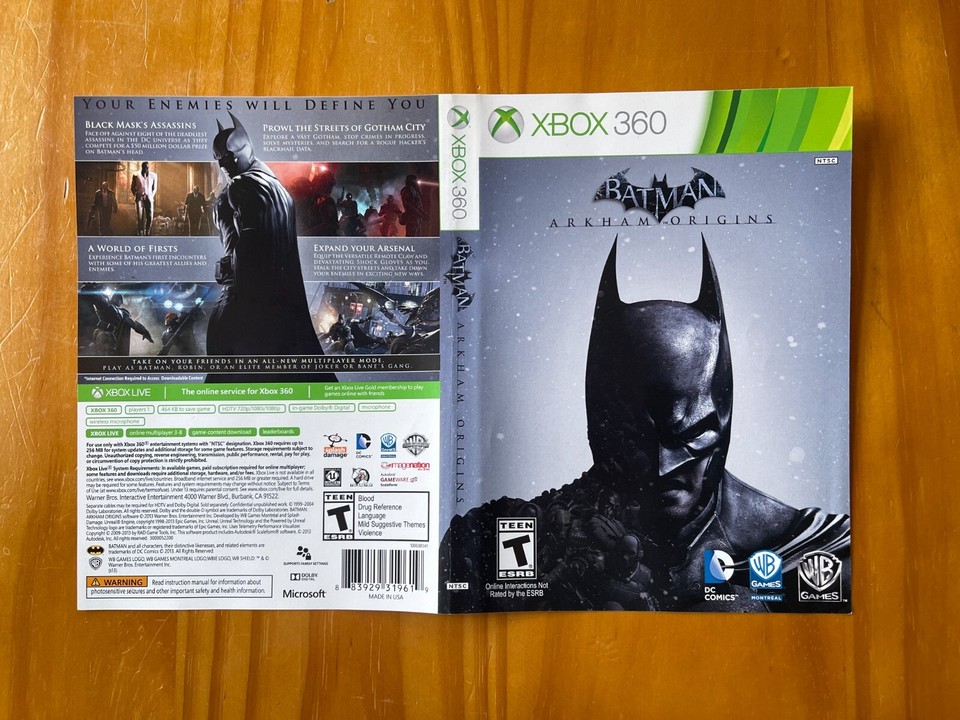 Xbox 360 Cover Art Inserts Original Authentic Microsoft - BUY 3 GET 1 ...
