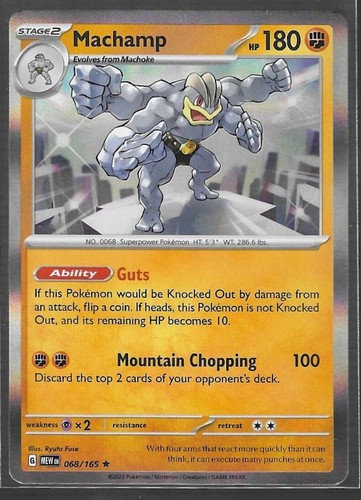 Pokémon TCG - Machamp 68/165 - Holo Rare - 151 - NM/M | eBay