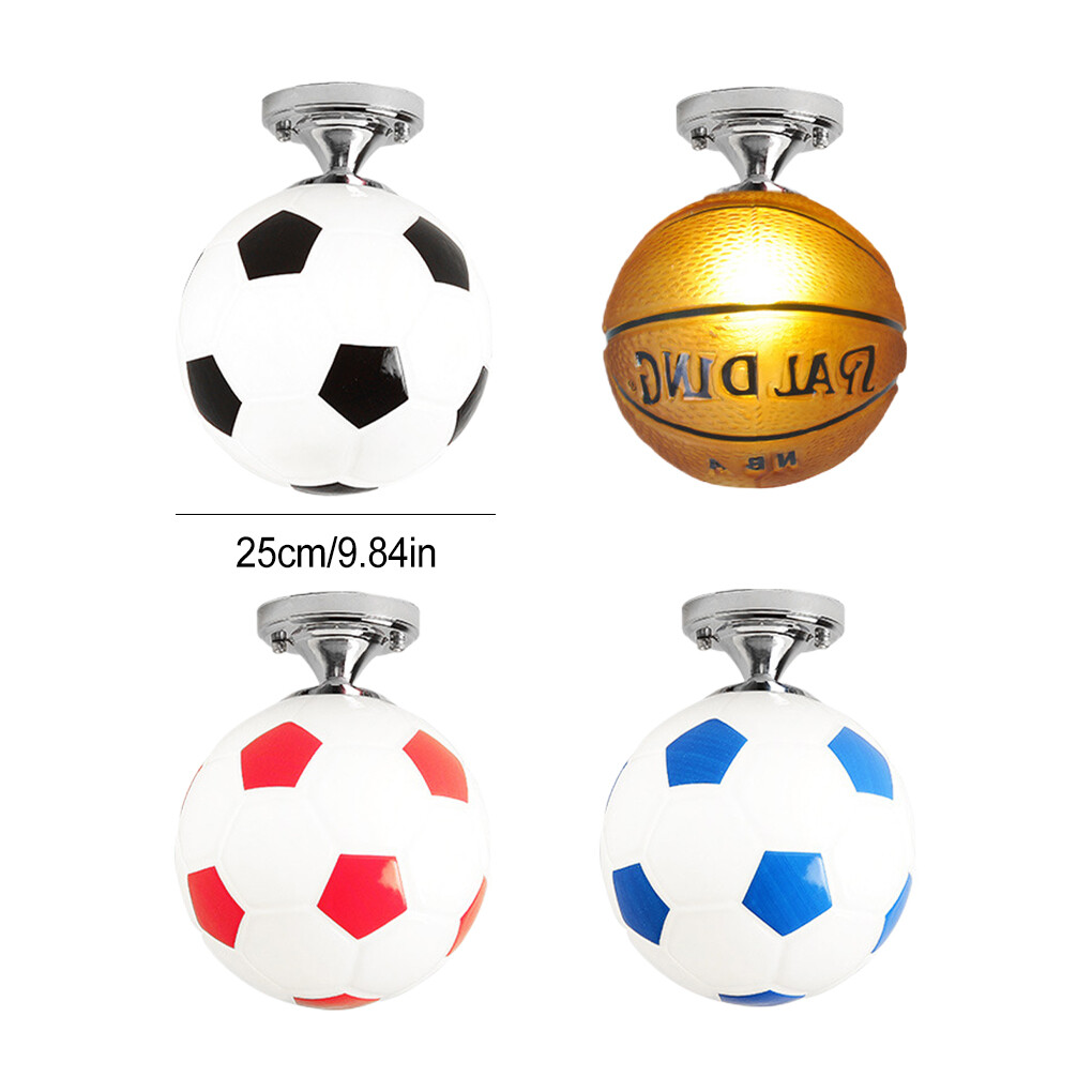Premium Glass Soccer Ball LED Ceiling Lights For Soccer Fans Wide ...