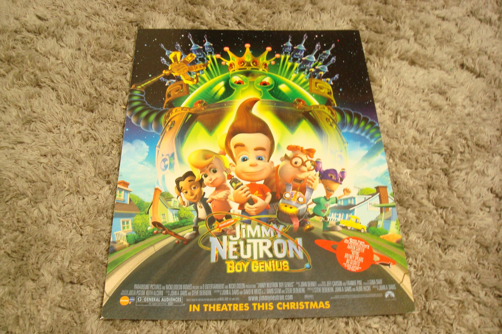 JIMMY NEUTRON BOY GENIUS Oscar ad with cast, Cindy Vortex, King Goobot ...