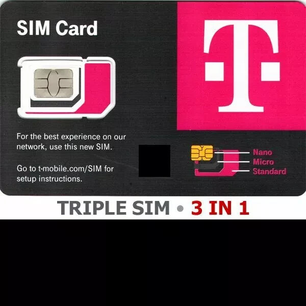 READ DESCRIPTION! T-MOBILE Sim Cards Triple Cut For testing or insert ...
