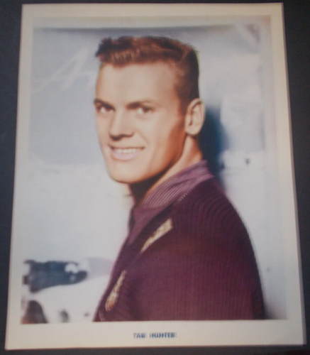 Vintage Tab Hunter 8x10 Color Paper Photo 1950's U.S.A. | eBay