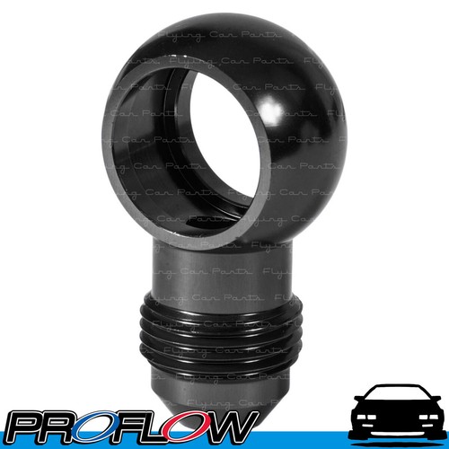 PROFLOW Banjo 14mm To Male AN -6 (AN6) Aluminium Straight Fitting Black ...