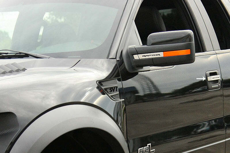 2010-2014 Ford F-150 Raptor Extended Cab Brushed Stainless Door Handles ...