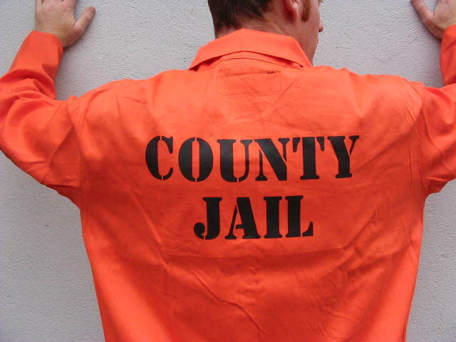 CUSTOM PRINTED Jail Inmate Prisoner Orange Jumpsuit Costume Halloween ...
