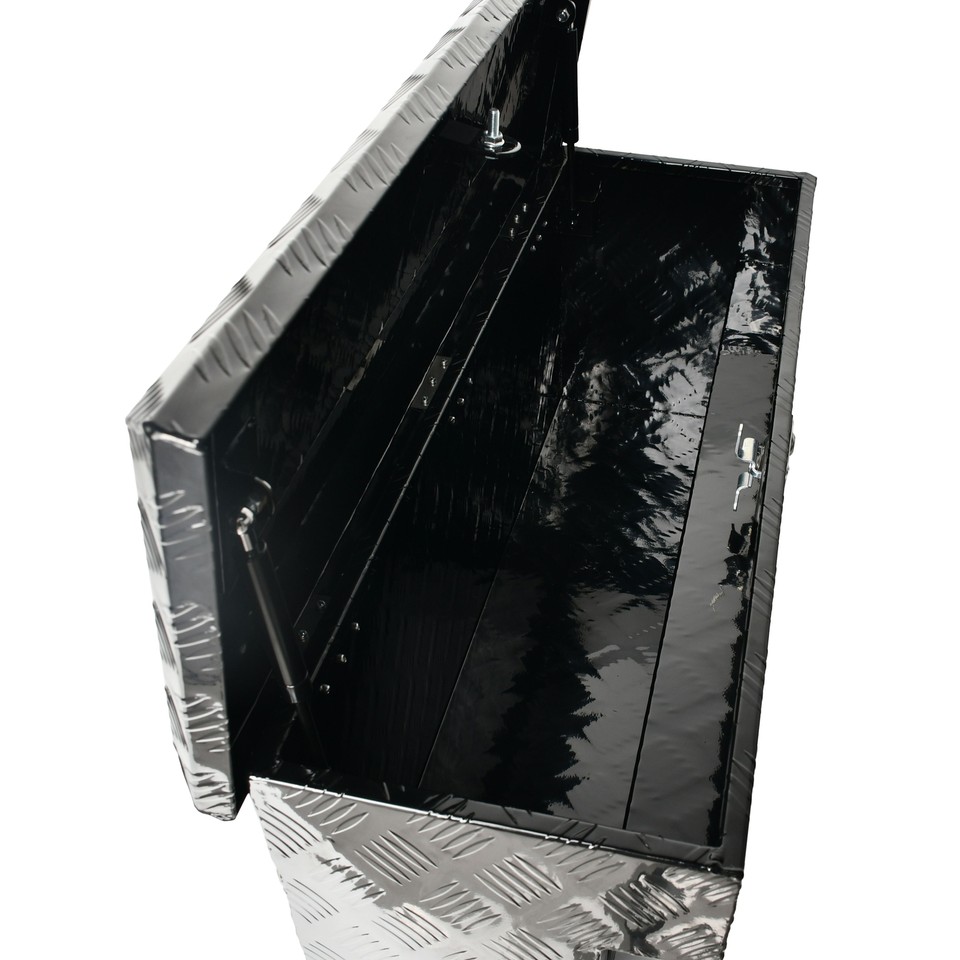 34" Black Heavy Wall Aluminum UTV ATV Side Storage Tool Box for Polaris ...