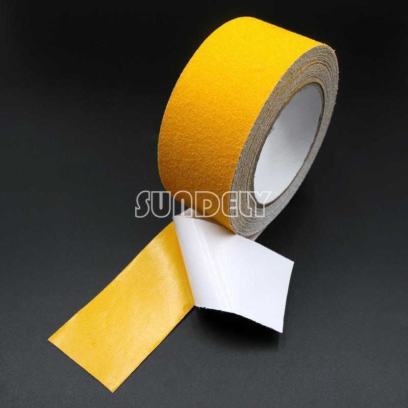 NEW! Yellow 5cm Safety Grip Anti Slip Stair Tread Tape 10M Roll Self ...