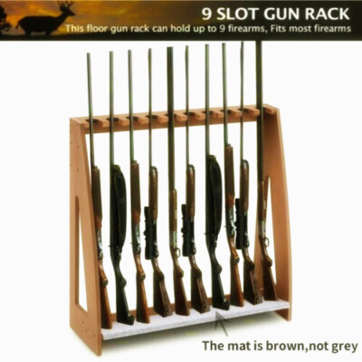 Gun Rack Freestanding Rifle Racks Heavy Duty Wooden Shotgun Rack ...