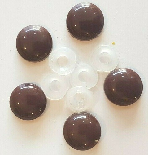 22 COLOURS PLASTIC DOME DOME SCREW CAP COVER SHOP FITTING DECOR + £5 ...