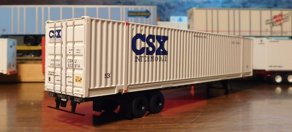 ATHEARN RTR 53 CSX CONTAINER & CSX INTERMODAL CHASSIS CSXU TSXZ HO ...