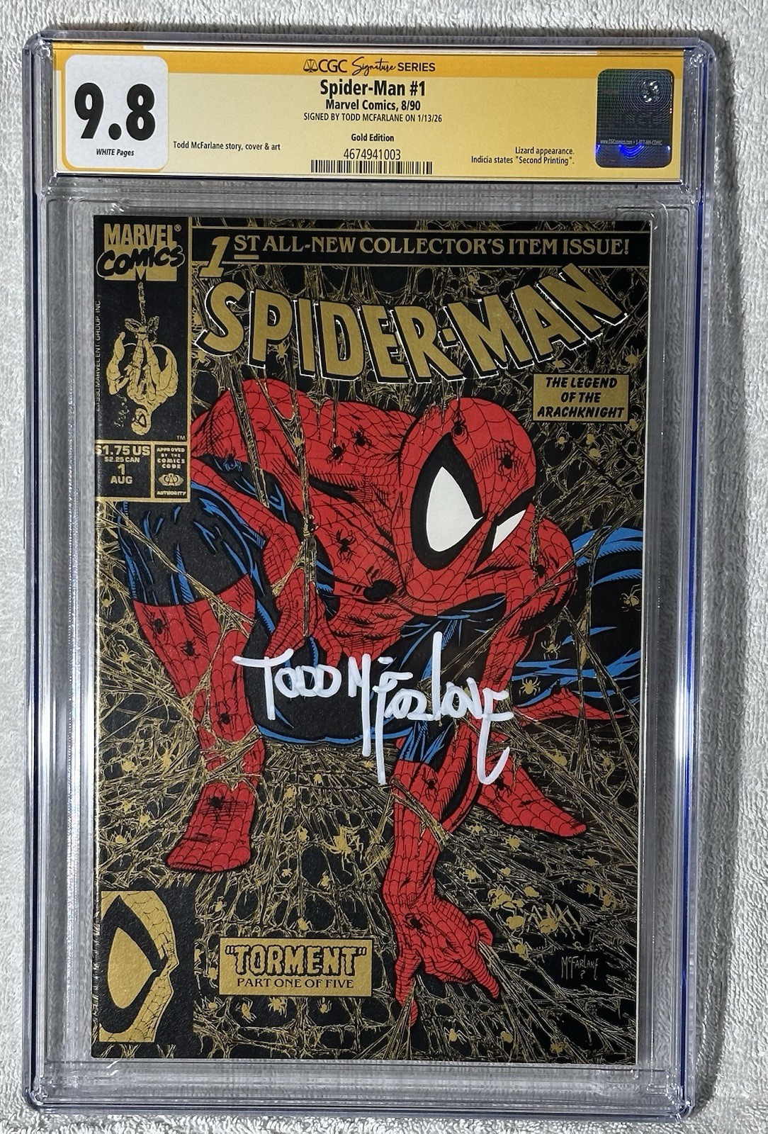 Spider-Man #1 1990 Gold Edition CGC 9.8 SS Todd McFarlane | eBay