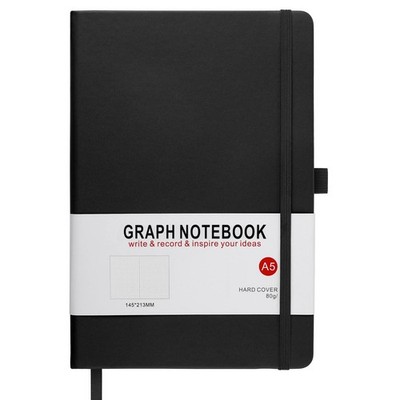 HIJYOO A5 Graph Paper Notebook, Squared Notebook 200 Pages A5 Hardback ...