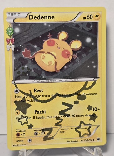 Dedenne RC10/RC32 Pokemon TCG Generations Radiant Collection Holo Promo ...