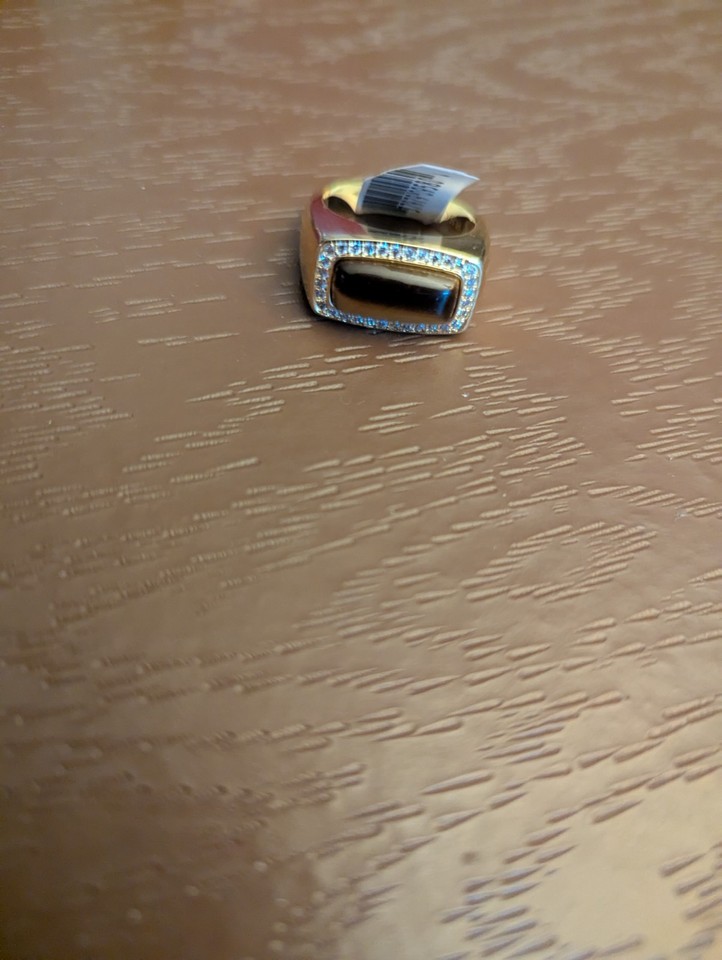 Elvis Presley Gold Diamond Tigers Eye concert Ring Graceland Gorgeous ...