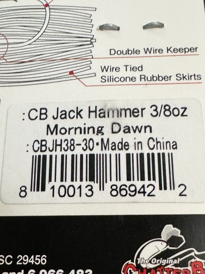 Z-man Jackhammer Chatterbait 3/8oz Morning Dawn | eBay