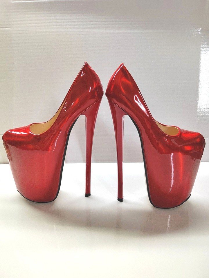 New Women Extreme High Heel 22cm Sexy Platform Pumps Stiletto Slip on ...