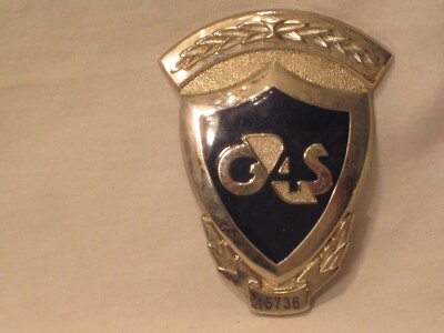 vintage GAS badge obsolete service official pin crest shield metal ...