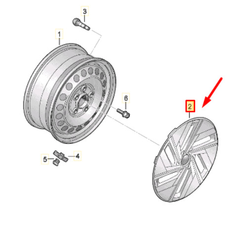 NEW VW ID4 E2 WHEEL COVER TRIM 11A601147EZKC 11A601147E ZKC ORIGINAL NO ...