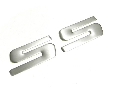 3 LARGE SILVER SS EMBLEM BADGE DECAL FOR CHEVROLET CHEVY SILVERADO PICK ...