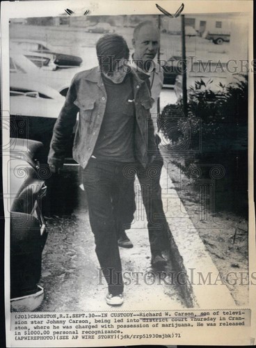 1971 Press Photo Richard W. Carson, son of Johnny Carson, is charged ...