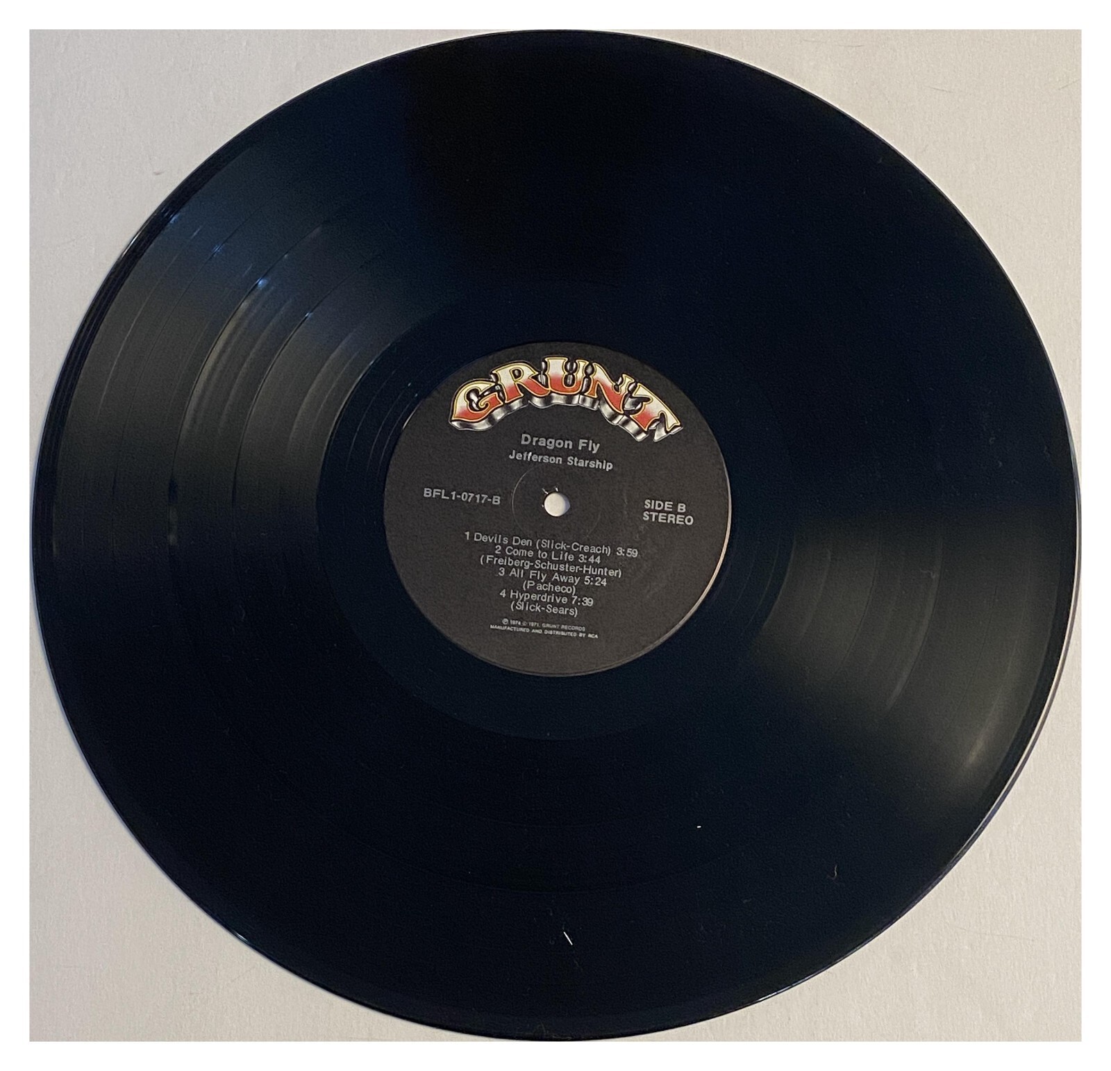 Jefferson Starship Dragon Fly Grunt BFL1-0717 1974 Rock & Roll VG+ | eBay