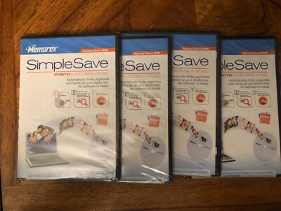 Memorex SimpleSave Photo & Video Back-Up Disc - 4 Pack - NEW! | eBay