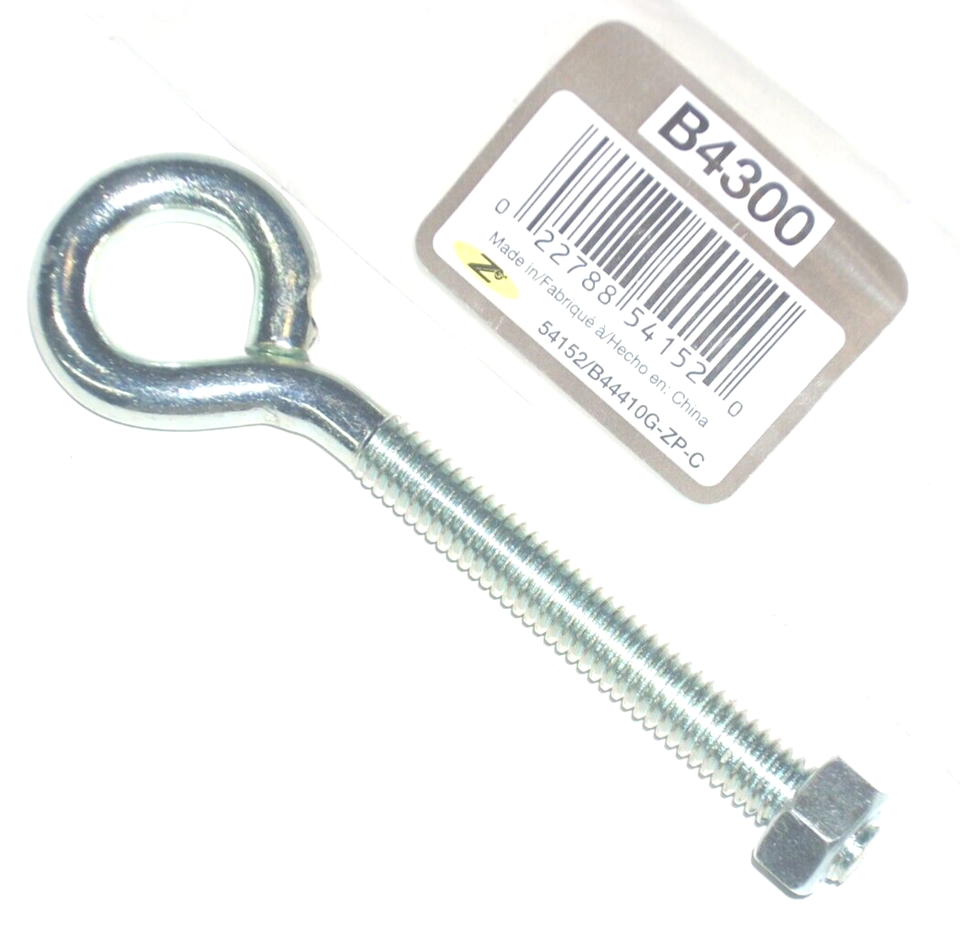 Brainerd B4300 Steel Eye Bolt 5/16 in Dia x 4 in Long w Zinc Oxide ...