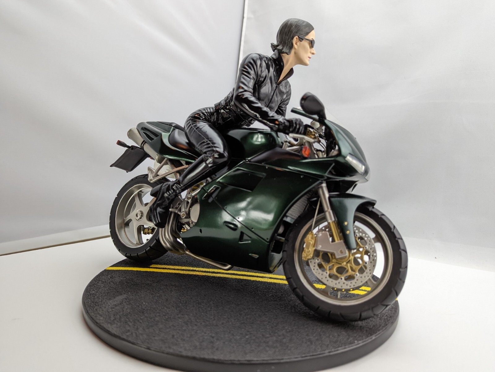 MATRIX RELOADED Trinity on Ducati Motorcycle statue GENTLE GIANT rare ...