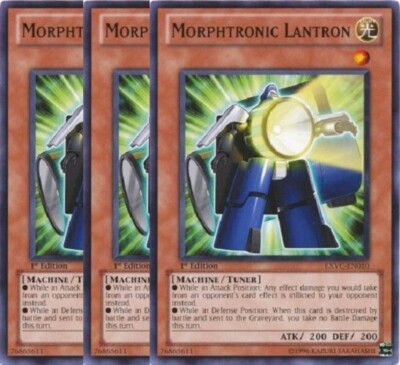 Yugioh - Morphtronic Lantron x 3 - 1st Edition NM - Free Holographic ...