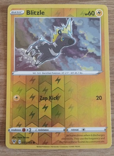 Pokemon Card TCG - Blitzle - 53/185 - Reverse Holo - Vivid Voltage ...