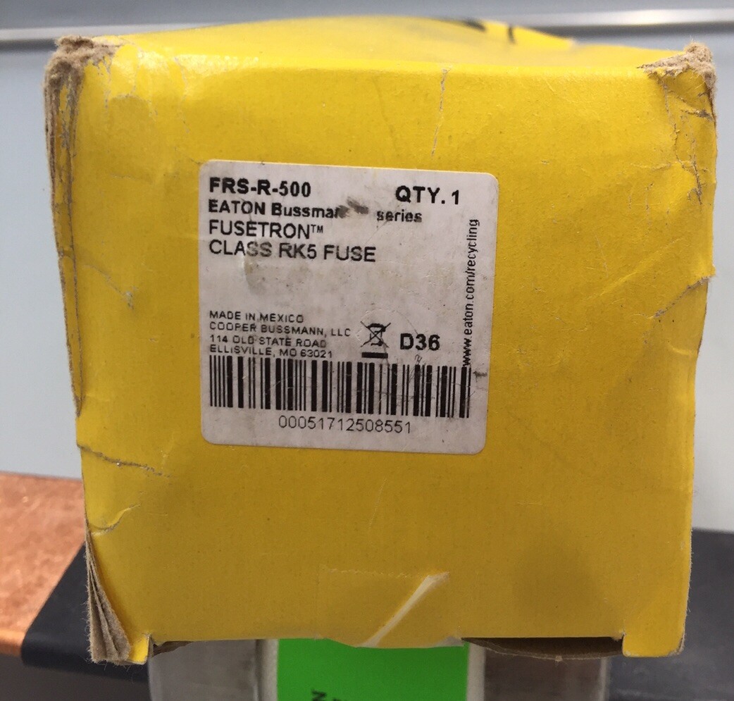 Cooper Bussmann Frs-r-500 Fusetron Time Delay Fuse 500a 600v for sale ...
