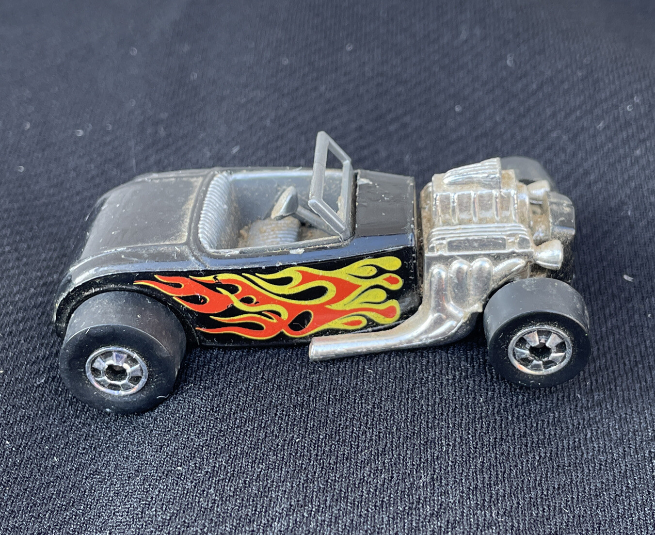VINTAGE Hot Wheels Hot Rod Roadster Black w/ Flames 1975 Hong Kong | eBay