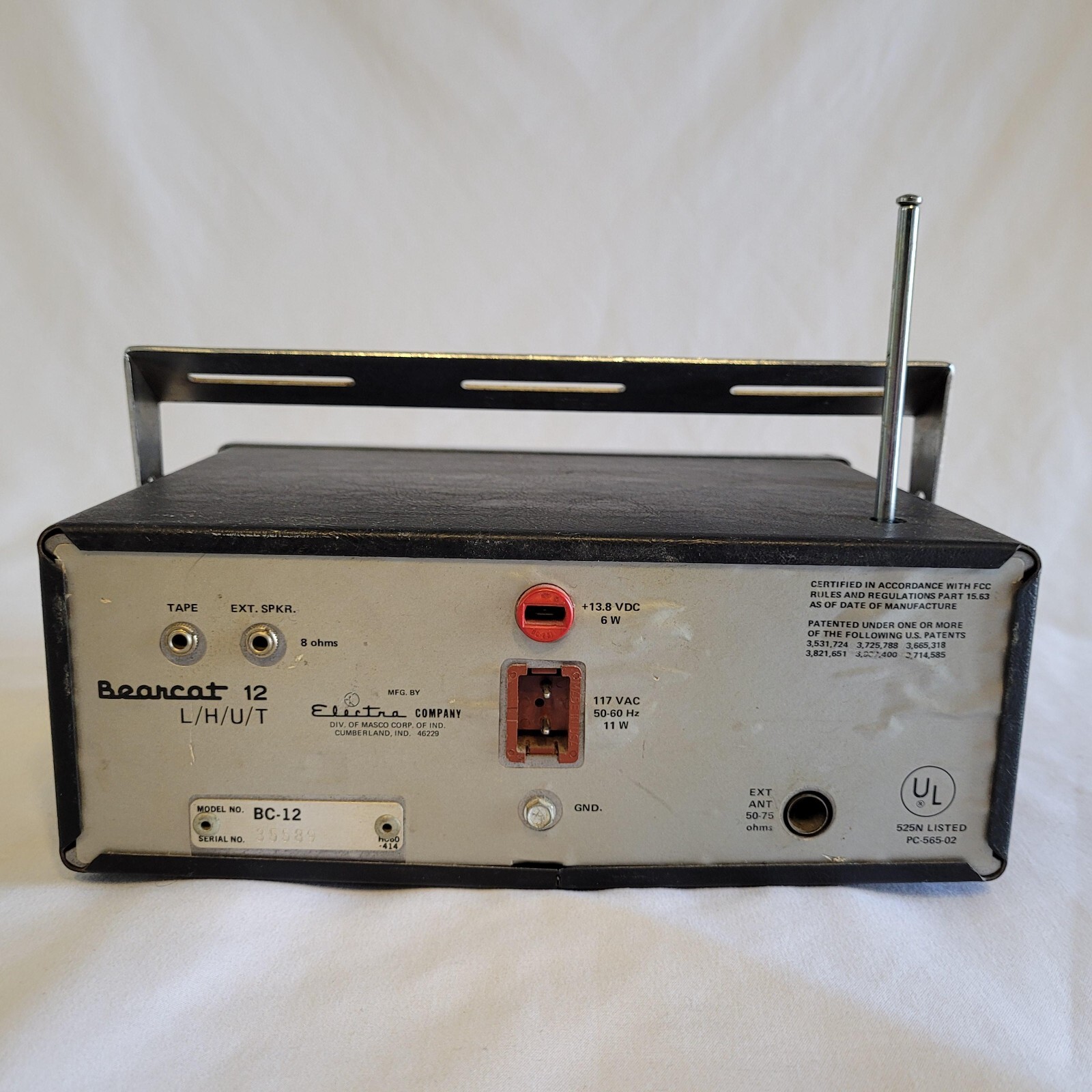 Electra BC-12 Bearcat 12 L/H/U/T 10-Channel Scanner TESTED Works ...