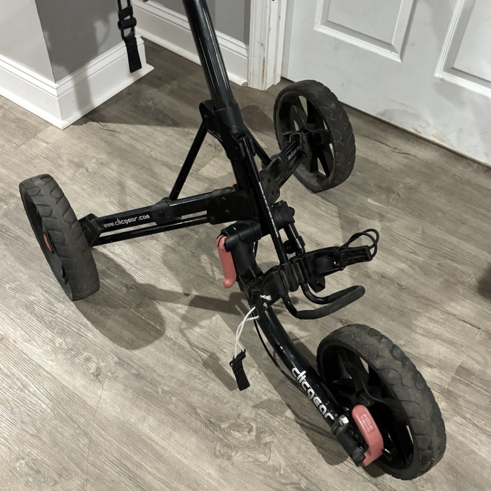CLICGEAR Black 3-Wheel Golf Push Cart Foldable Walking Golf Cart | eBay