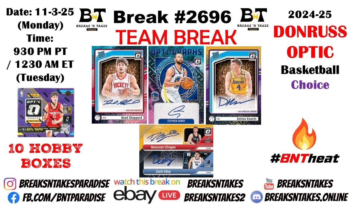 NEW YORK KNICKS 2024-25 Donruss Optic Choice Hobby 10 BOX Break #2696 ...