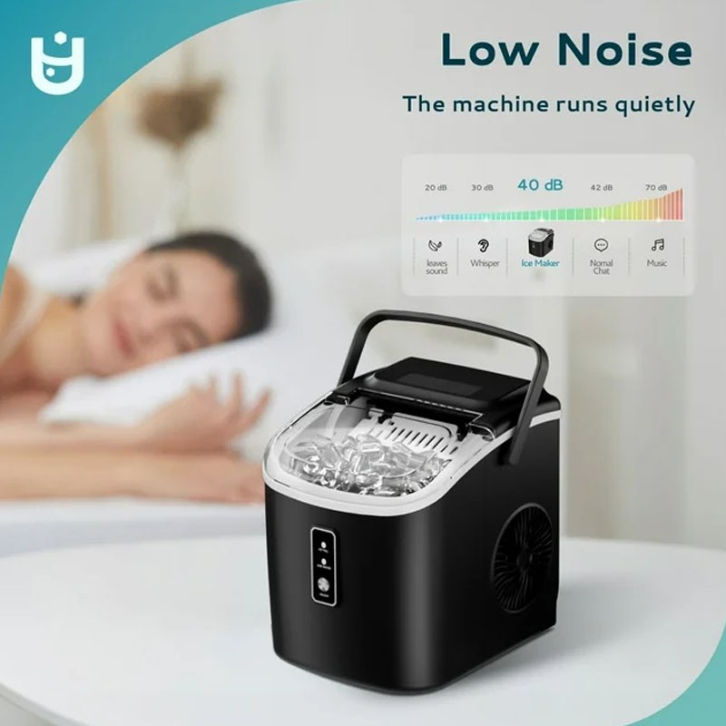 CountertopSelf Cleaning Ice Maker 26 Lbs/24H Portable Bullet Ice ...