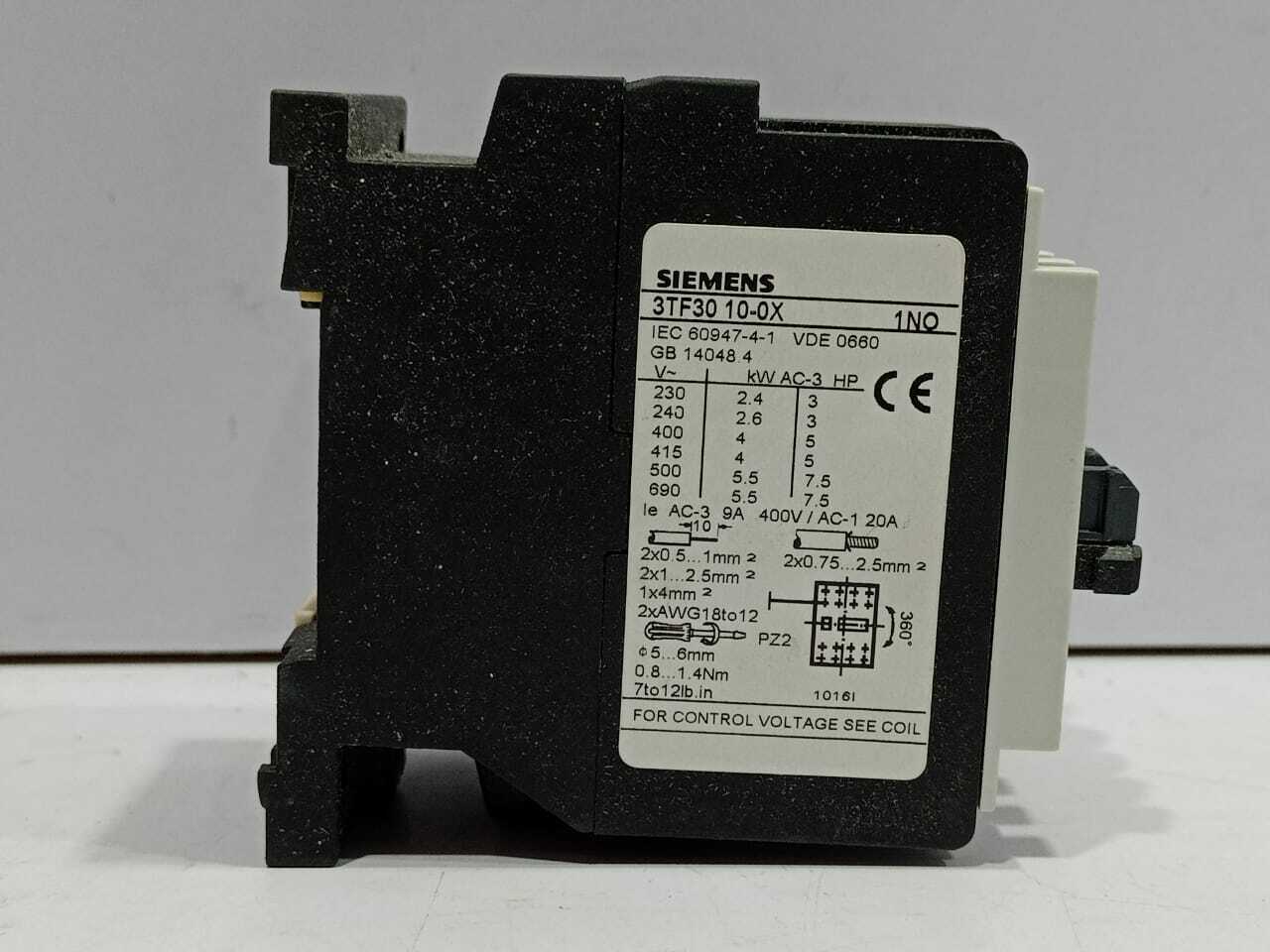 Siemens 3TF30 10-0X Contactor 230/277 V 50/60 Hz | eBay