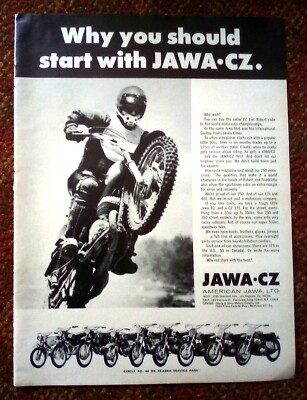 1972 Jawa CZ Motorcycle Bike Print Ad | eBay