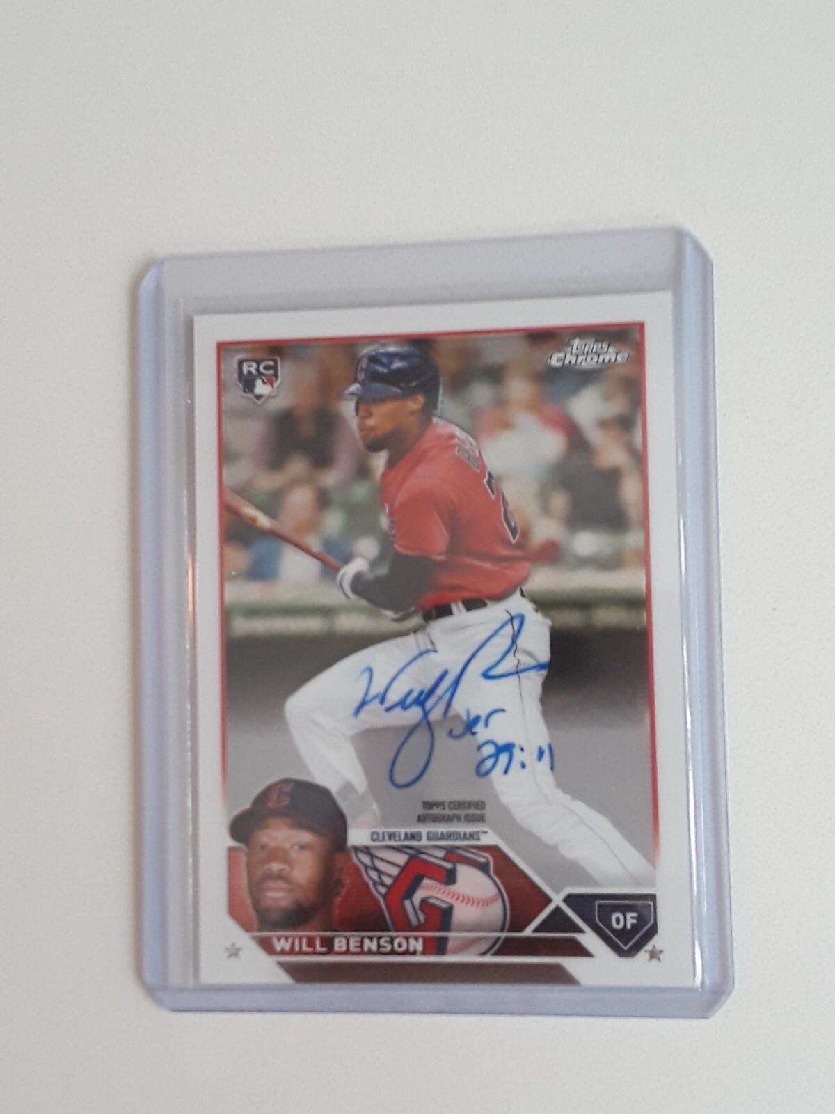 2023 TOPPS CHROME WILL BENSON ROOKIE AUTOGRAPH-CLEVELAND GUARDIAN RC OF ...