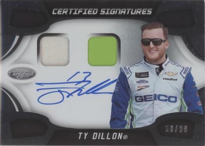2018 Panini Certified - Certified Signature Swatches Ty Dillon #CSS-TY ...